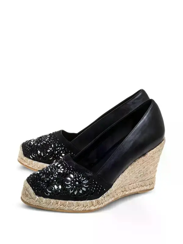 LE SILLA Embellished Espadrille Wedge Pumps