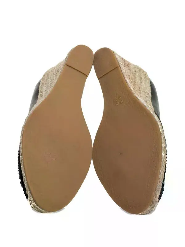 LE SILLA Embellished Espadrille Wedge Pumps