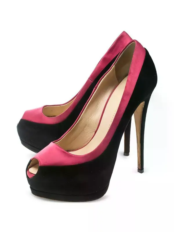 GIUSEPPE ZANOTTI 145mm Suede And Satin Platform Pumps