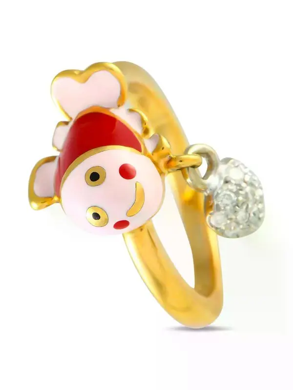 AARON BASHA 18k Yellow Clown Fish Diamond Ring - Gold