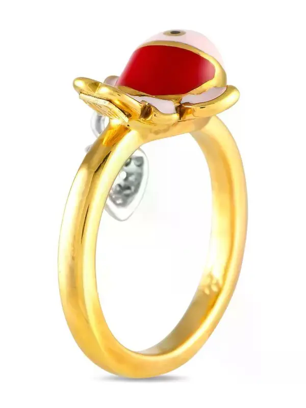AARON BASHA 18k Yellow Clown Fish Diamond Ring