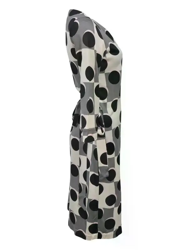 Diane Von Furstenberg Polka Dot Silk Wrap Dress