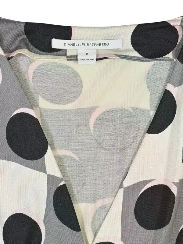 Diane Von Furstenberg Polka Dot Silk Wrap Dress