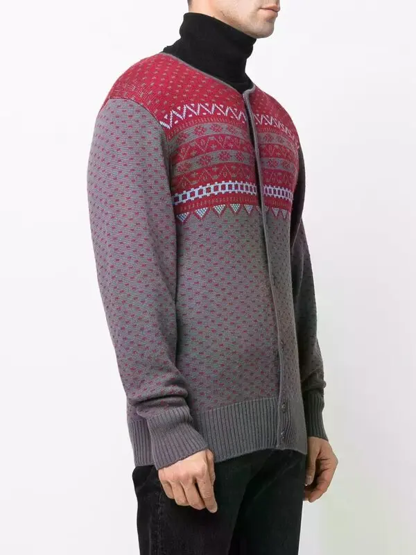 Issey Miyake 1970s Intarsia-knit Cardigan