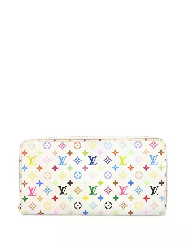 LOUIS VUITTON Monogram Patterned Leather Wallet - White