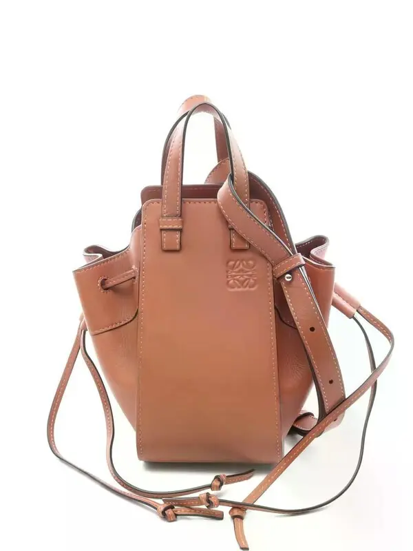 Loewe 2010s Mini Hammock Leather Tote Bag - Brown