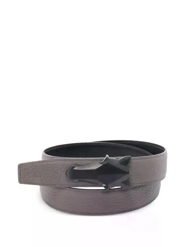 Hermès 2024 Destrier Togo Leather Belt - Grey