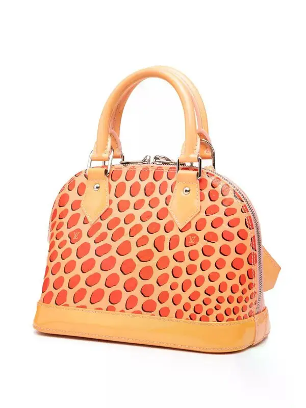 LOUIS VUITTON Monogram Vernis Jungle Dots Alma Bb Satchel - Orange