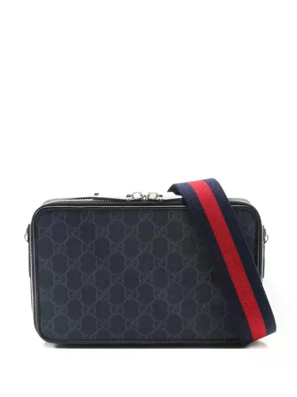 Gucci Gg Supreme Shoulder Bag - Black