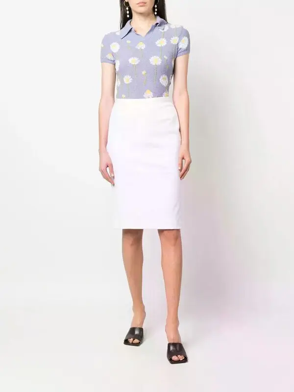 Dolce & Gabbana 2000s Knee-length Pencil Women Skirt - White
