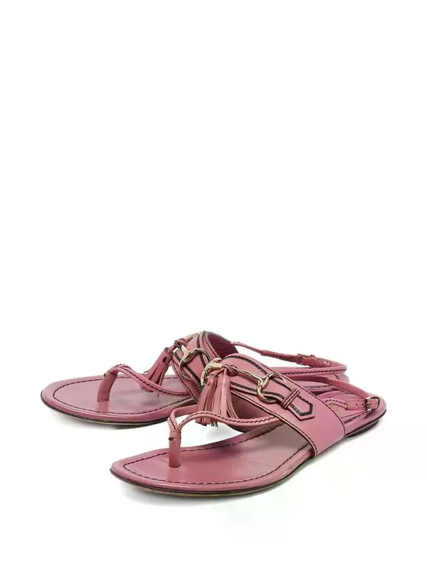 Gucci Leather Flat Sandals