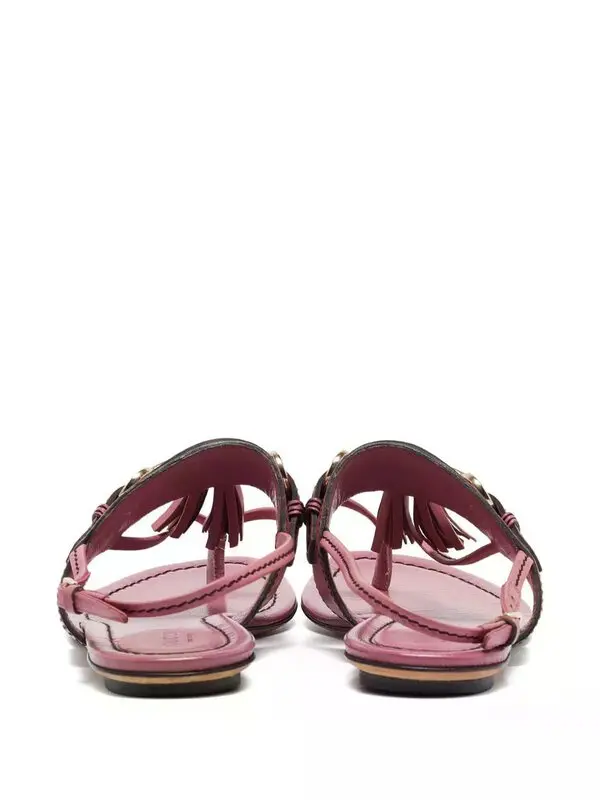 Gucci Leather Flat Sandals