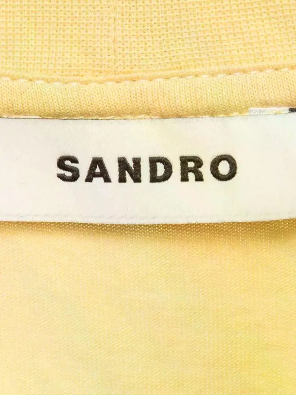 Sandro 2024 Logo-embroidered T-shirt - Yellow