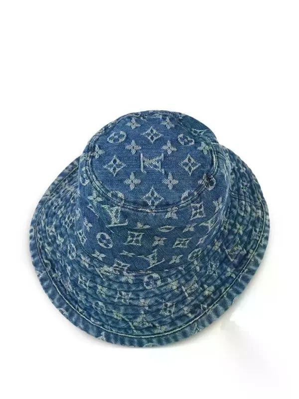 LOUIS VUITTON 1990-2000s Monogram Denim Bucket Hat