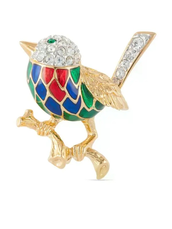 SUSAN CAPLAN 1980s Attwood & Sawyer Bird Brooch - Gold
