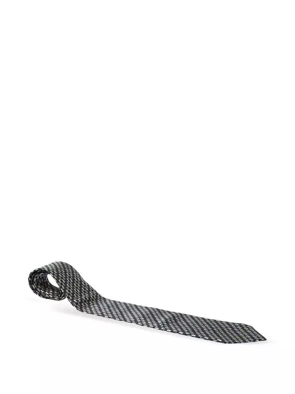 Brioni Geometric-pattern Tie - Black