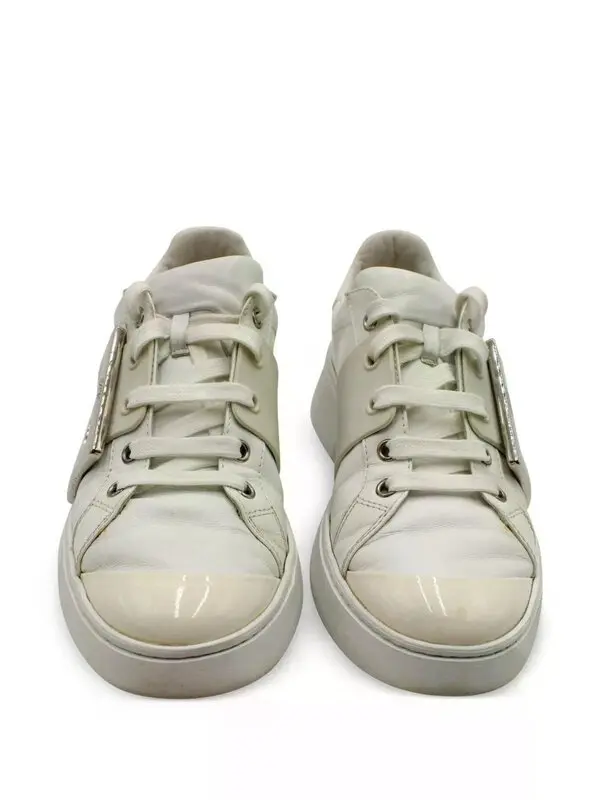 ROGER VIVIER Viv Skate Metal-buckle Sneakers - Neutrals
