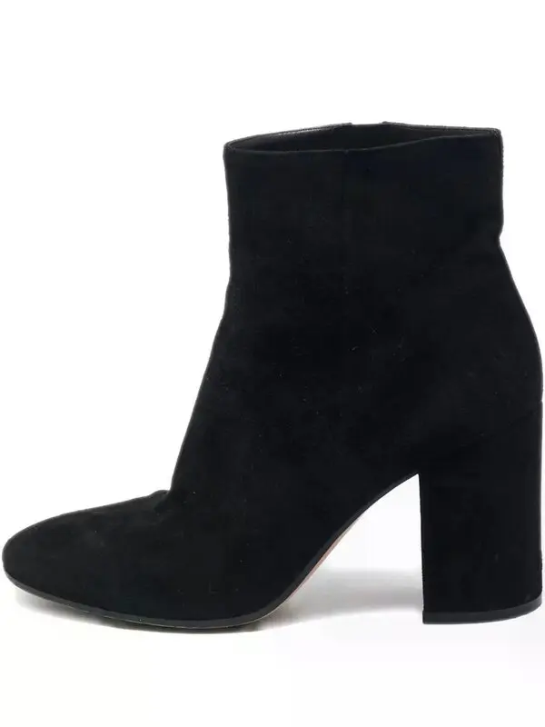 GIANVITO ROSSI Block Heel Suede Ankle Boots
