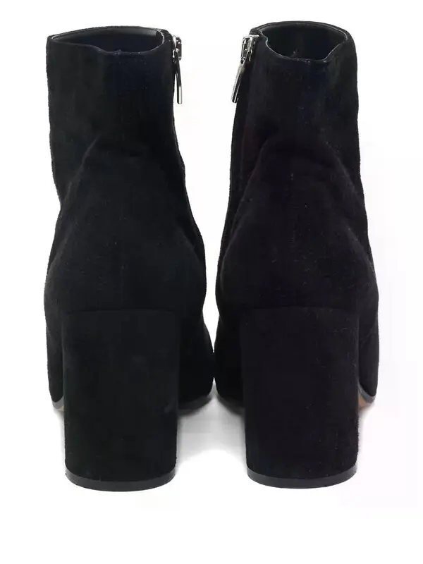 GIANVITO ROSSI Block Heel Suede Ankle Boots