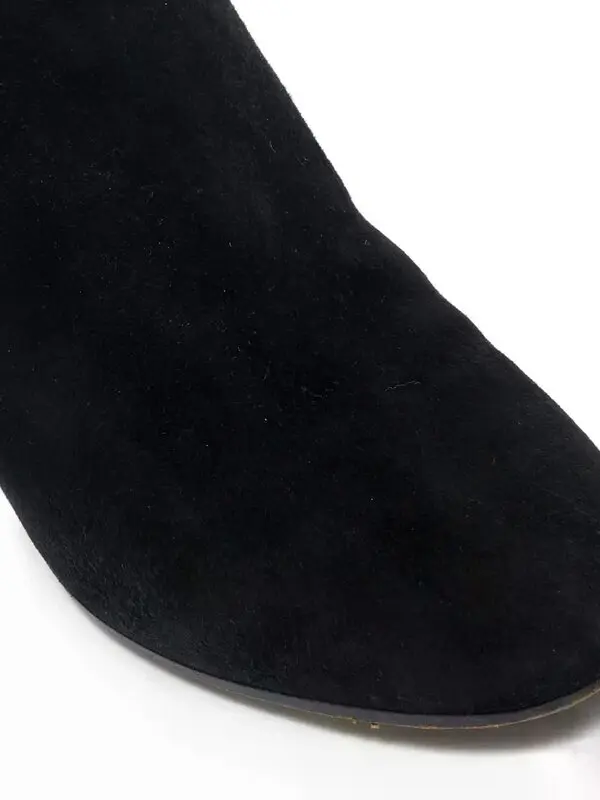 GIANVITO ROSSI Block Heel Suede Ankle Boots