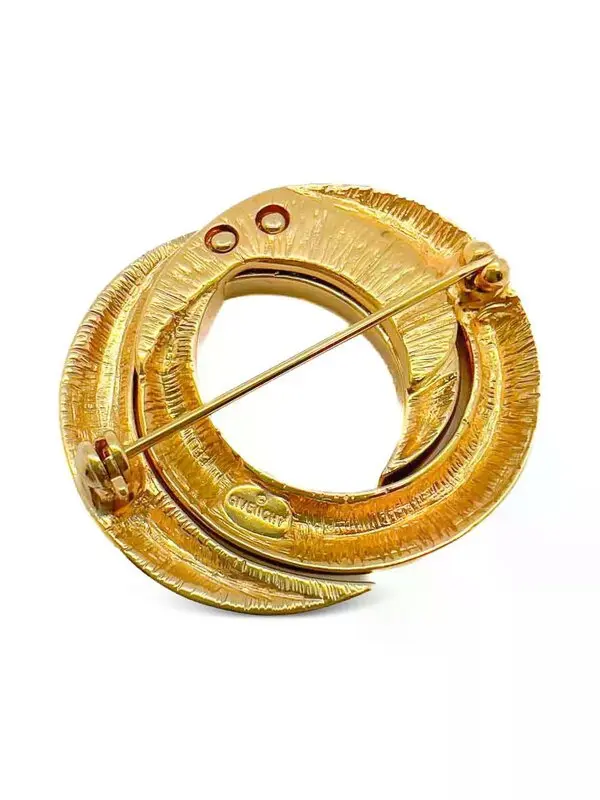 Givenchy 1980s Interlocking Circle Logo Brooch