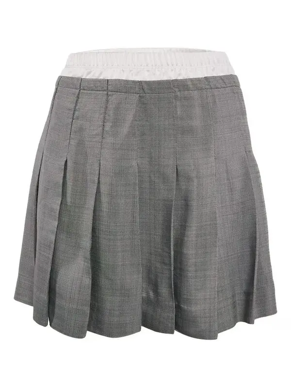 Sandro Pleated Crepe Mini Skirt