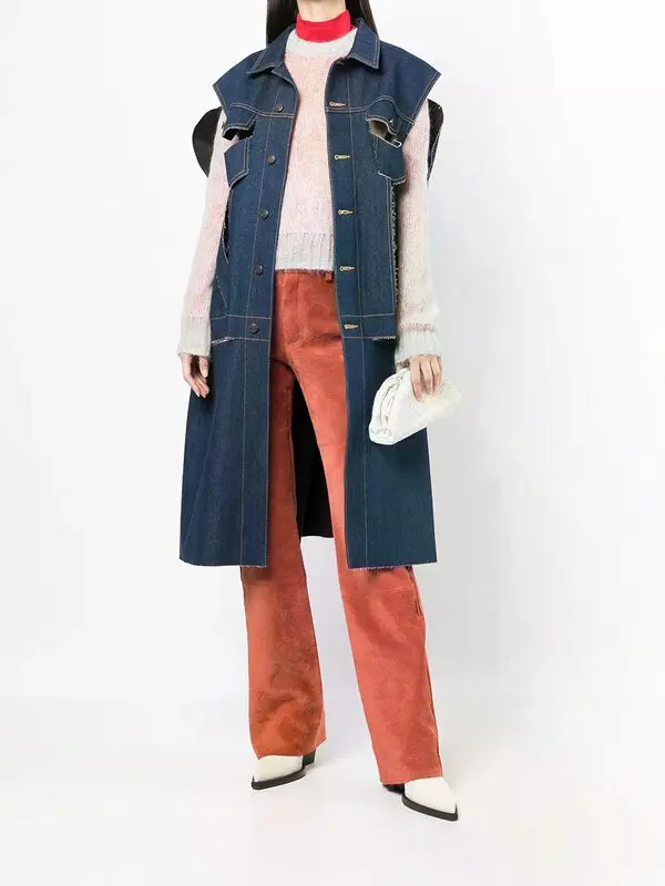 MAISON MARGIELA Distressed-effect Denim Cape Coat