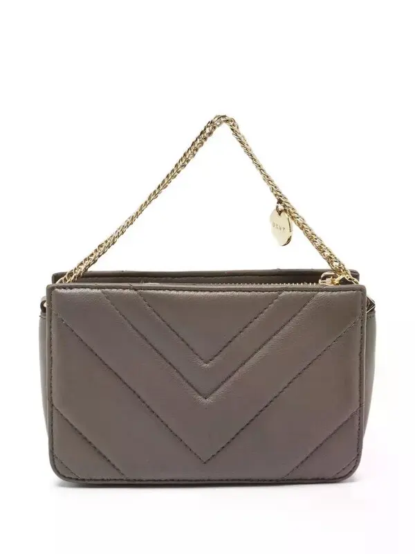 Dkny Chevron Quilted Leather Clutch