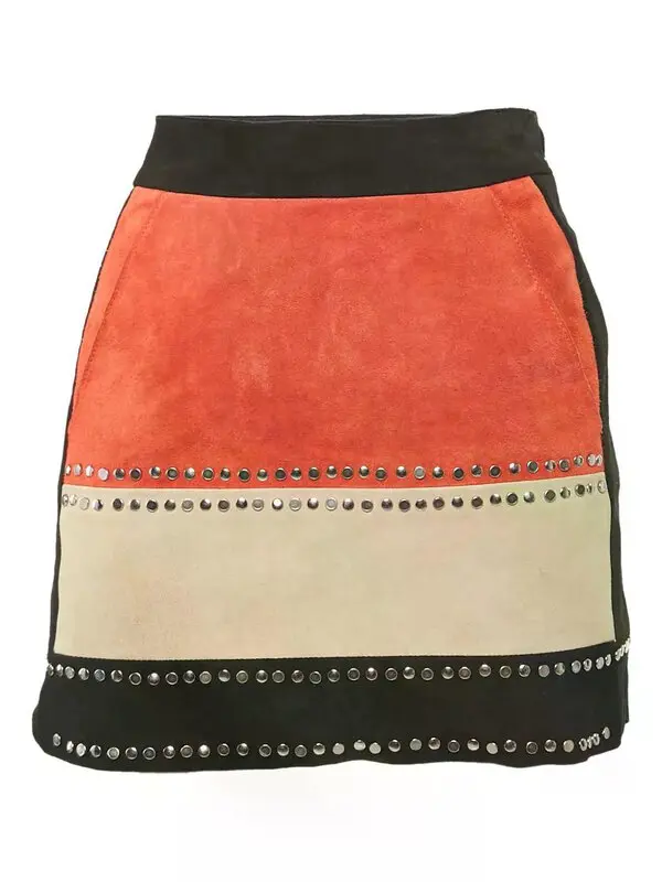 Maje Suede Studded Skirt