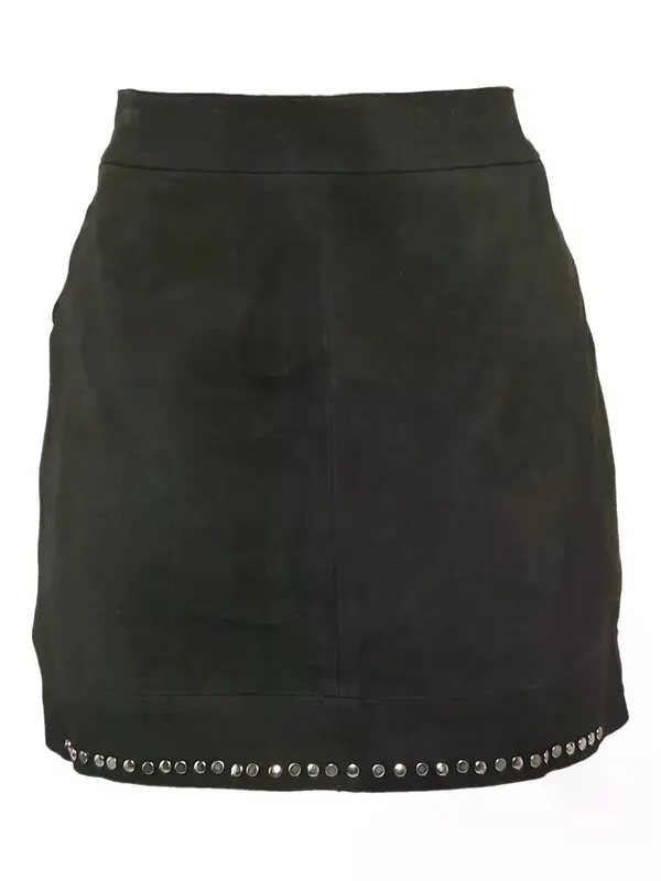 Maje Suede Studded Skirt