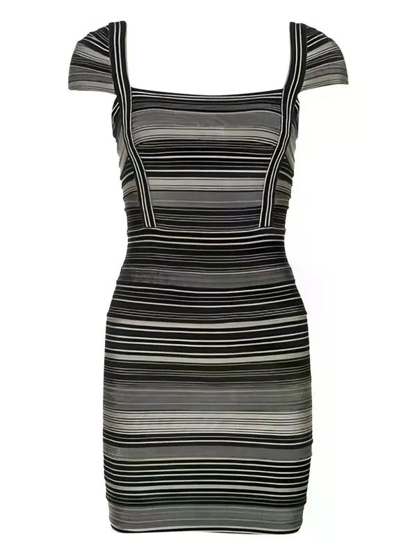 Herve Leger Sandra Striped Dress