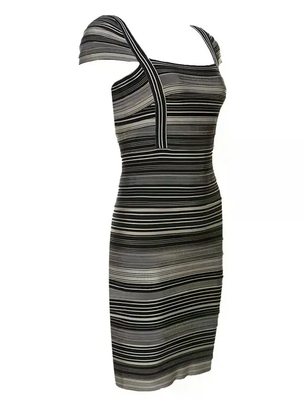Herve Leger Sandra Striped Dress