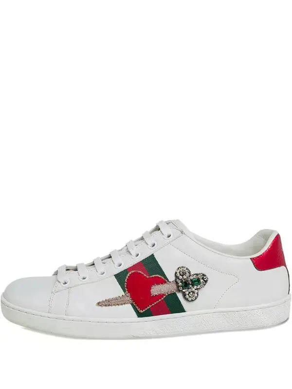 Gucci Ace Embroidered Sneakers - White