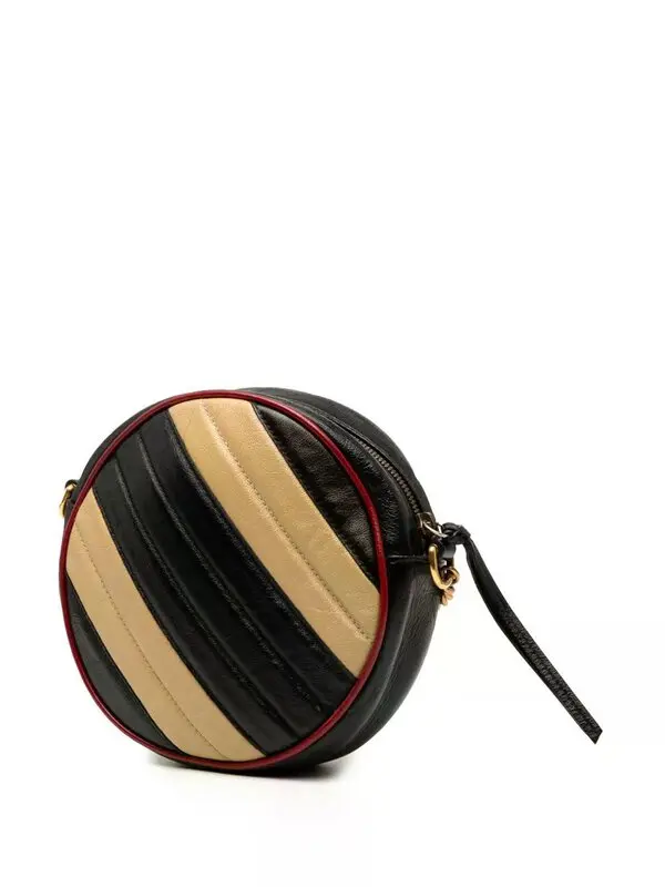 Gucci Mini Gg Marmont Matelassé Leather Torchon Round Crossbody Bag - Black