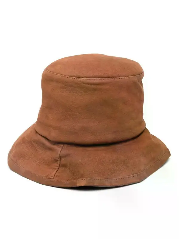 Giorgio Armani 2010s Leather Hat - Brown