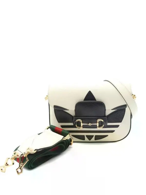Gucci X Adidas Horsebit 1955 Shoulder Bag - White, Black