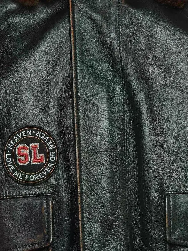 Saint Laurent Pre-owned 2023 Logo-patch Leather Jacket