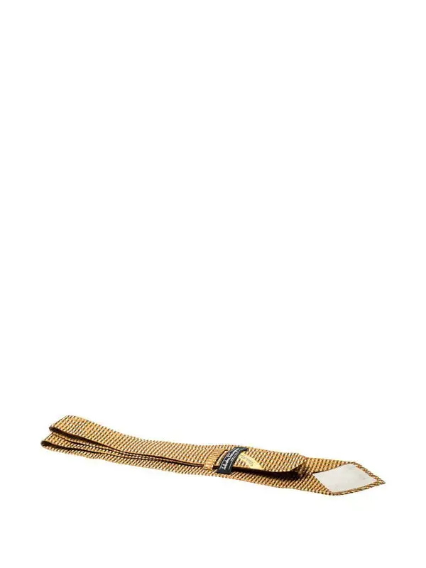 FERRAGAMO Patterned Jacquard Tie - Yellow