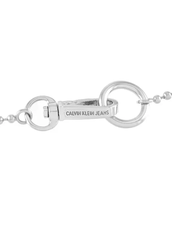 Calvin Klein Stainless Steel Spin Wheel Necklace - Silver