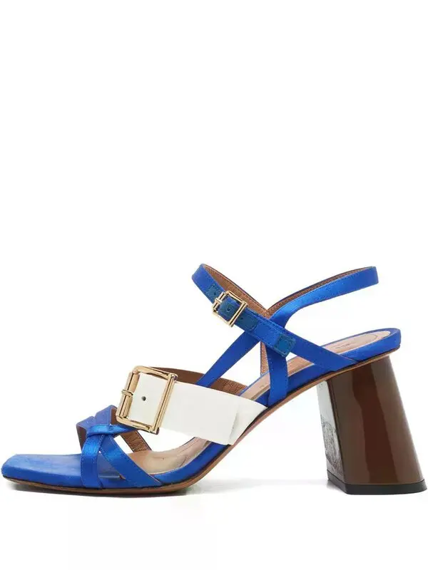 Marni 50mm Satin Sandals - Blue