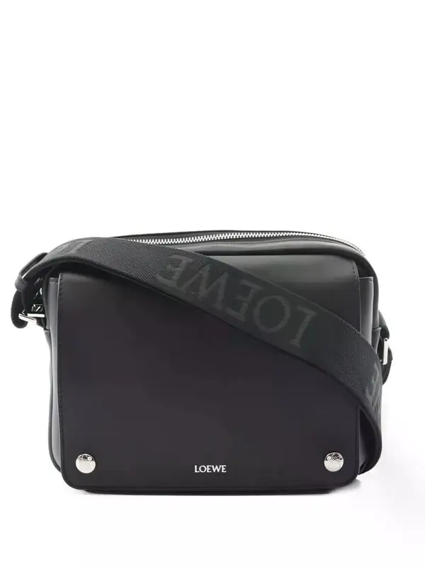 Loewe Pebble-leather Messenger Bag - Black