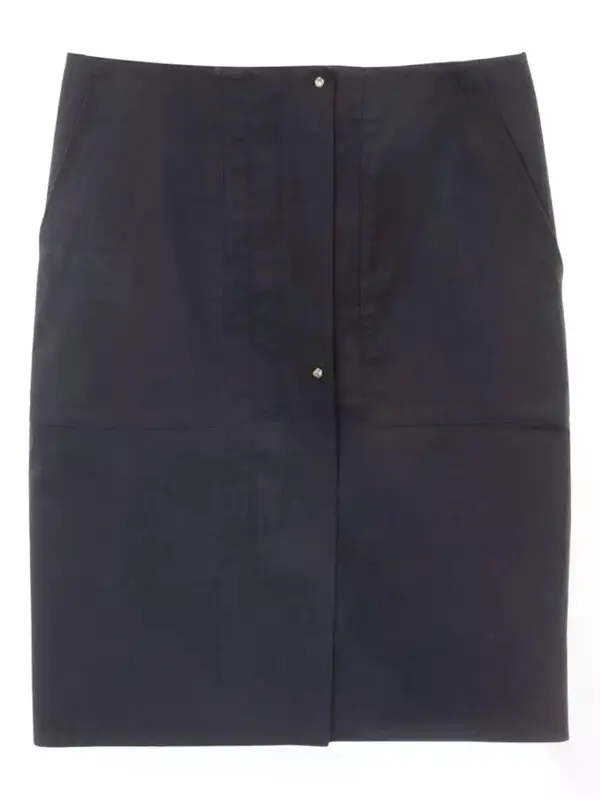 Hermès 2000s Button Cotton Mini Skirt