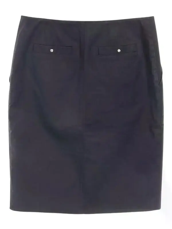 Hermès 2000s Button Cotton Mini Skirt