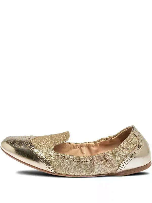 Prada Metallic Ballet Flats