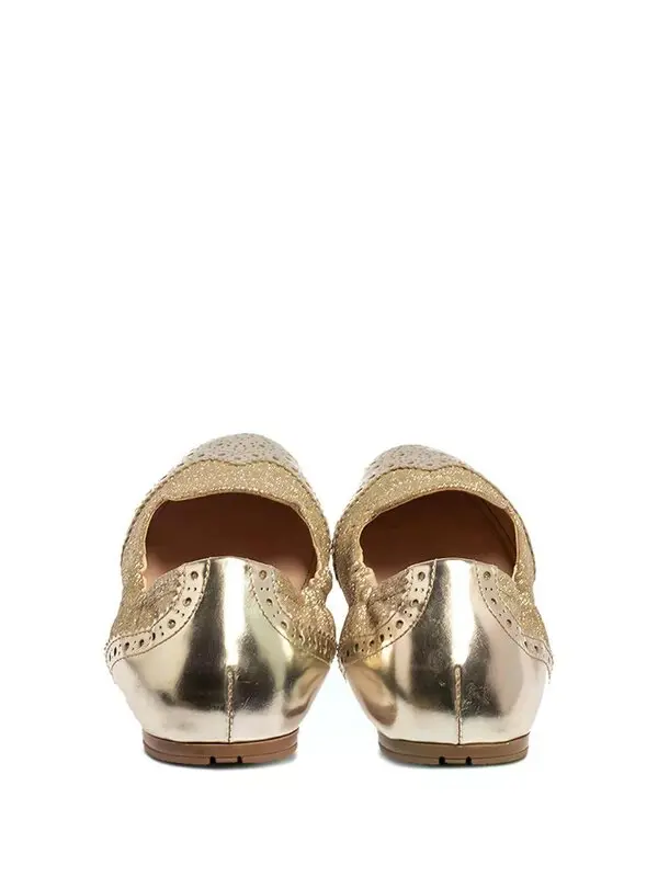 Prada Metallic Ballet Flats