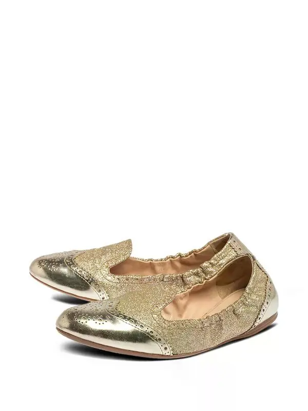 Prada Metallic Ballet Flats