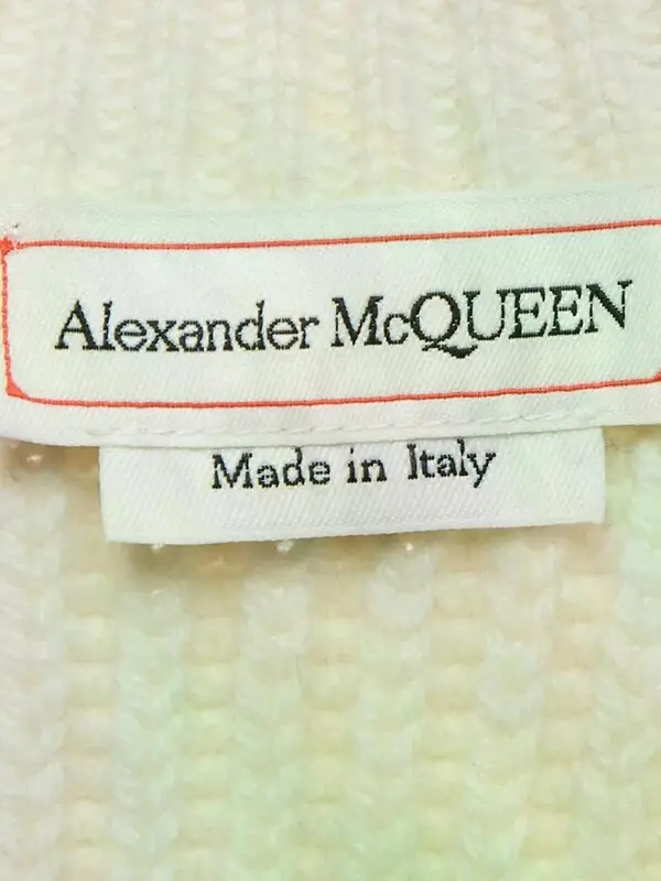 Alexander McQueen Ribbed Contrasting-pattern Sweater