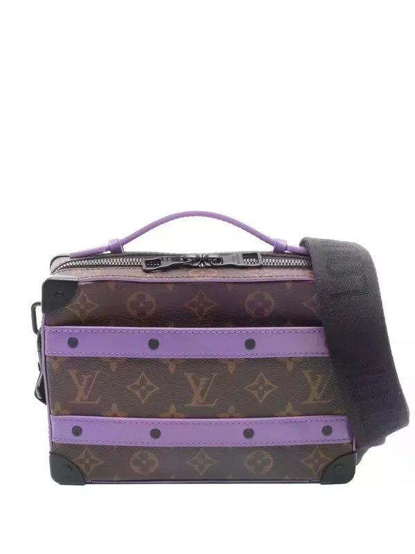 LOUIS VUITTON Monogram Macassar Handle Soft Trunk Satchel