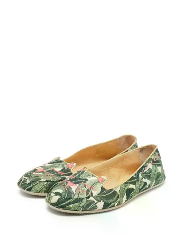 CHARLOTTE OLYMPIA Embroidered Botanical Loafers