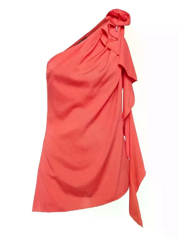 Elisabetta Franchi Asymmetric Ruffled One-shoulder Top